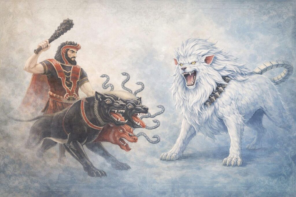 ケルベロス｜女神転生シリーズを体表する冥界の番犬を切手で解説｜Cerberus Greek Mythology